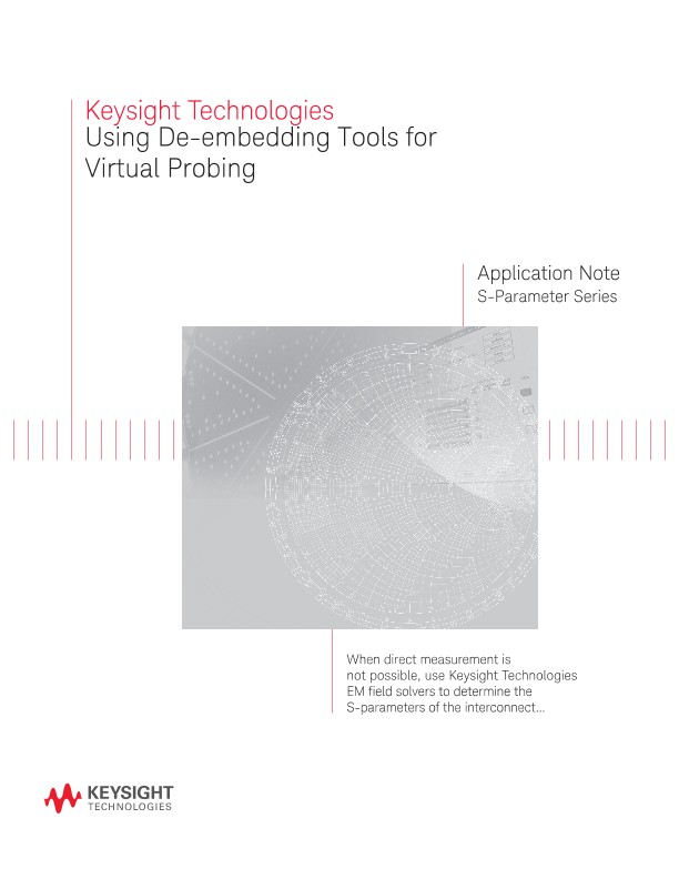 Using De-embedding Tools for Virtual Probing PDF Asset Page | Keysight